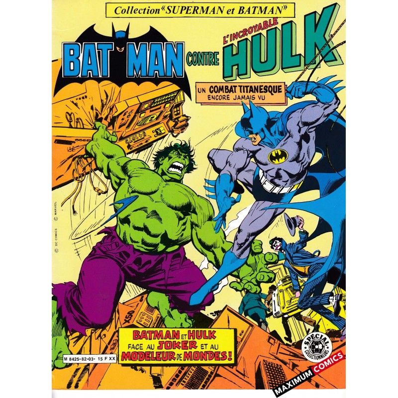 Batman contre l' Incroyable Hulk - Comics - MAXIMUMCOMICS.FR Vente en Ligne
