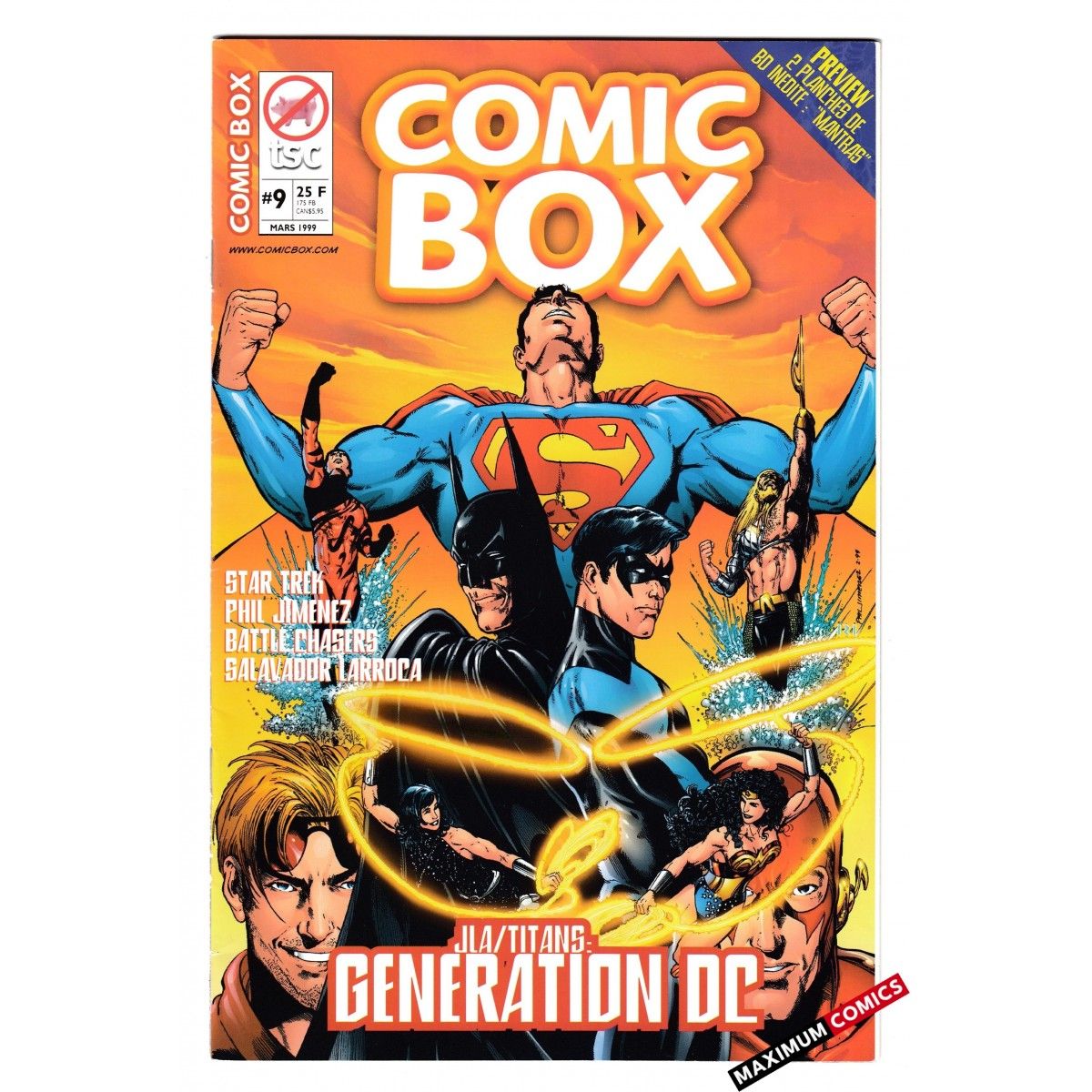 Comic Box (Magazine) N° 9 Comics - MAXIMUMCOMICS.FR Vente en Ligne